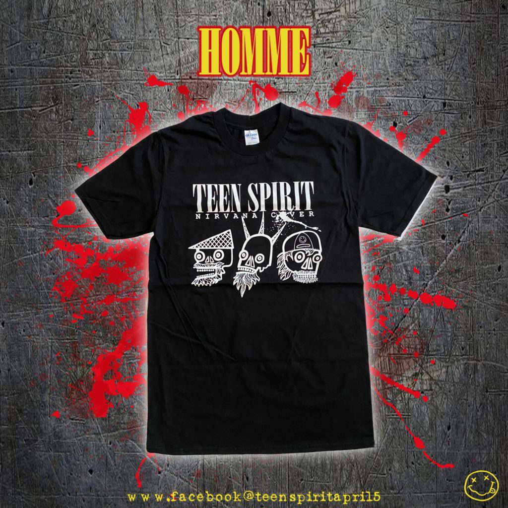 T-shirt TEEN SPIRIT N&B "homme" - Dïe Morg SHOP